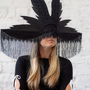 Black Lace Masquerade Mask: Venetian Dance Mask With Fringe - Etsy