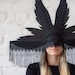 Black Lace Masquerade Mask: Venetian Dance Mask With Fringe - Etsy