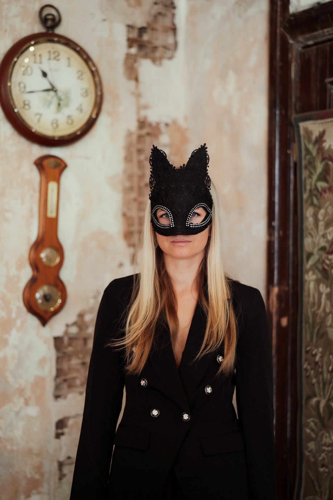 Masquerade Mask Black, Cat Mask, Adult Dance Lace Mask, Black Lace Mask ...