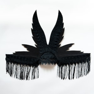 Black Lace Masquerade Mask: Venetian Dance Mask With Fringe - Etsy