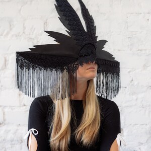 Black Lace Masquerade Mask: Venetian Dance Mask With Fringe - Etsy