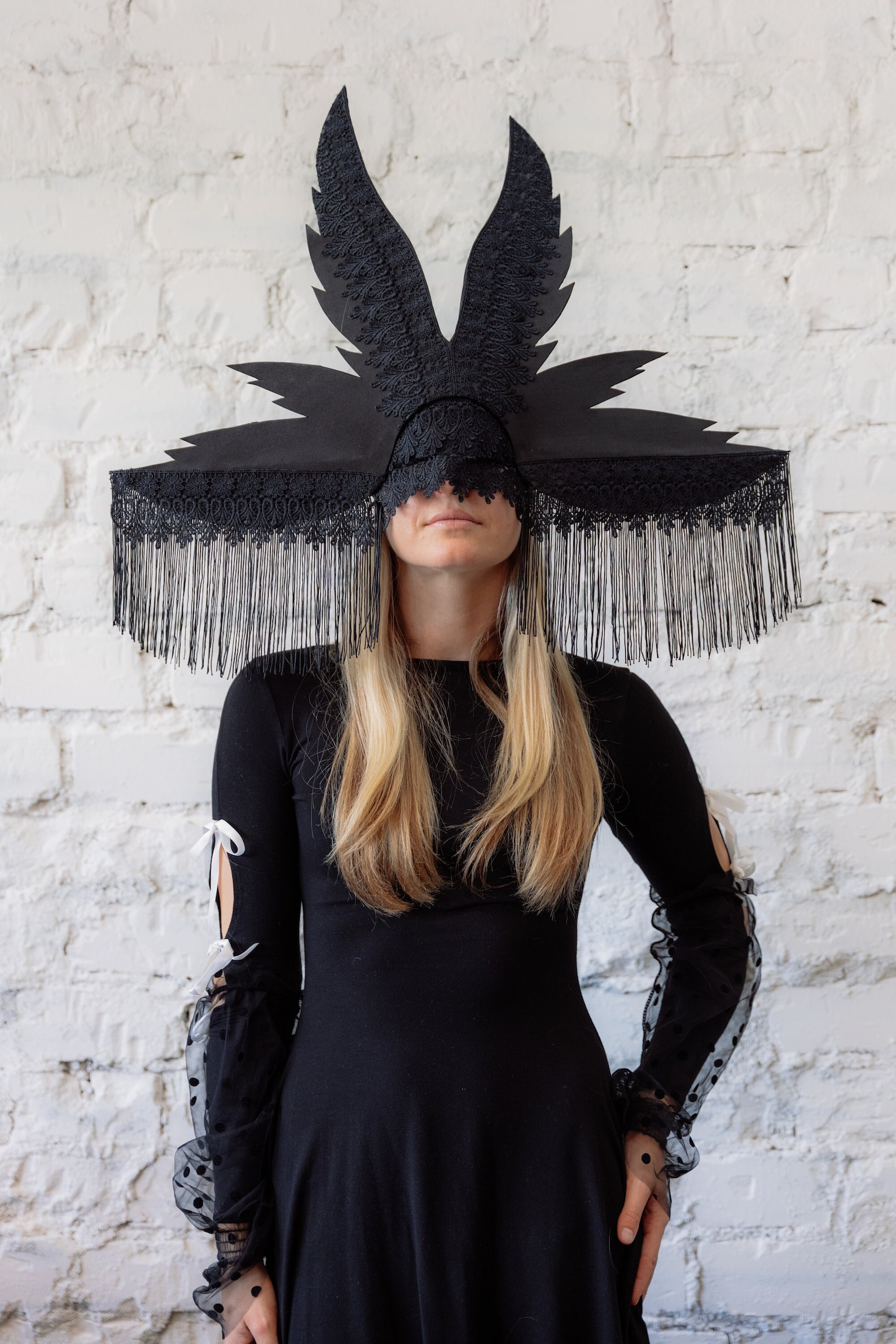 Black Lace Masquerade Mask: Venetian Dance Mask With Fringe - Etsy