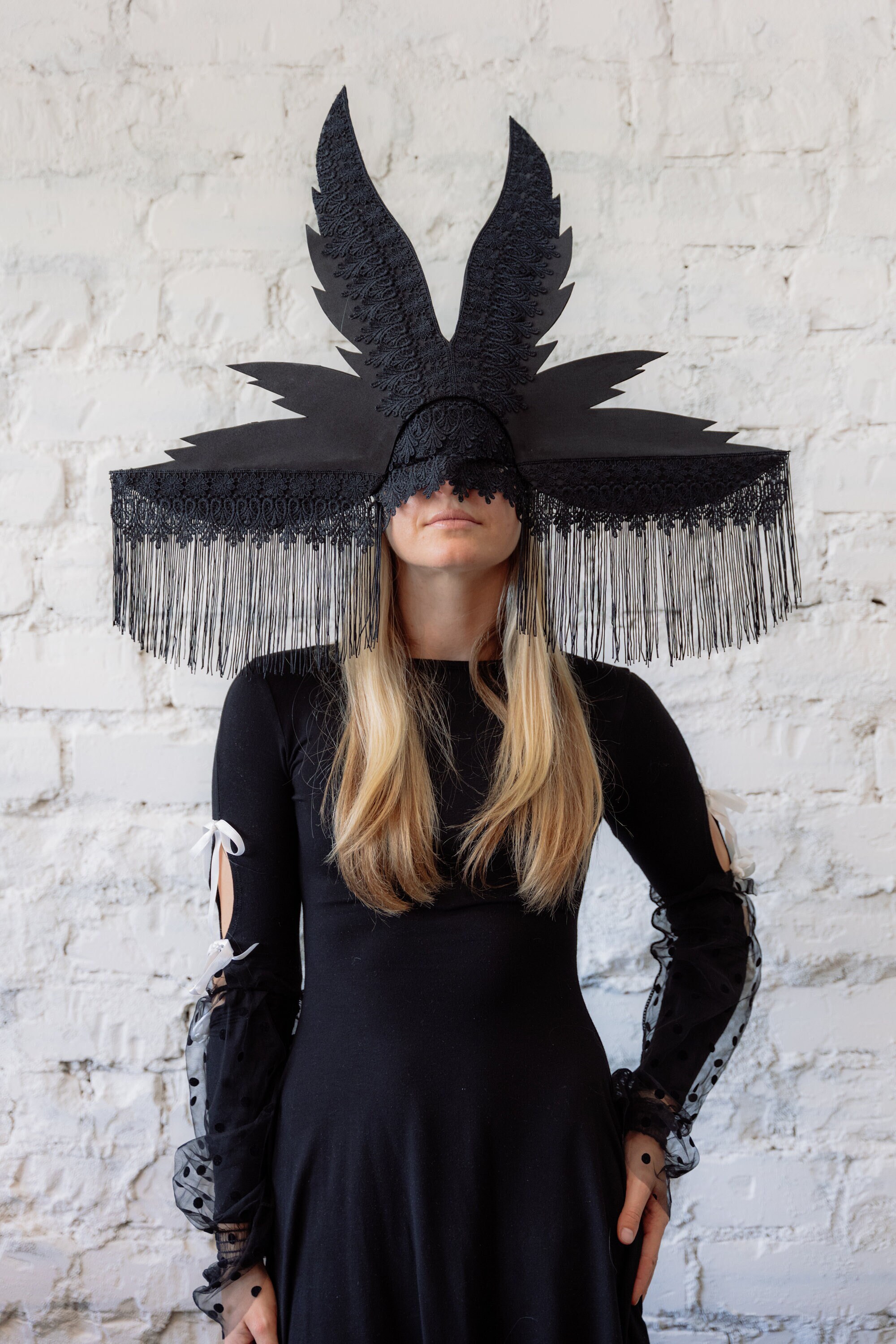 Black Lace Masquerade Mask: Venetian Dance Mask With Fringe - Etsy