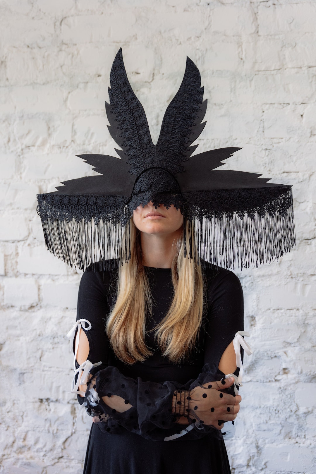 Black Lace Masquerade Mask: Venetian Dance Mask With Fringe - Etsy