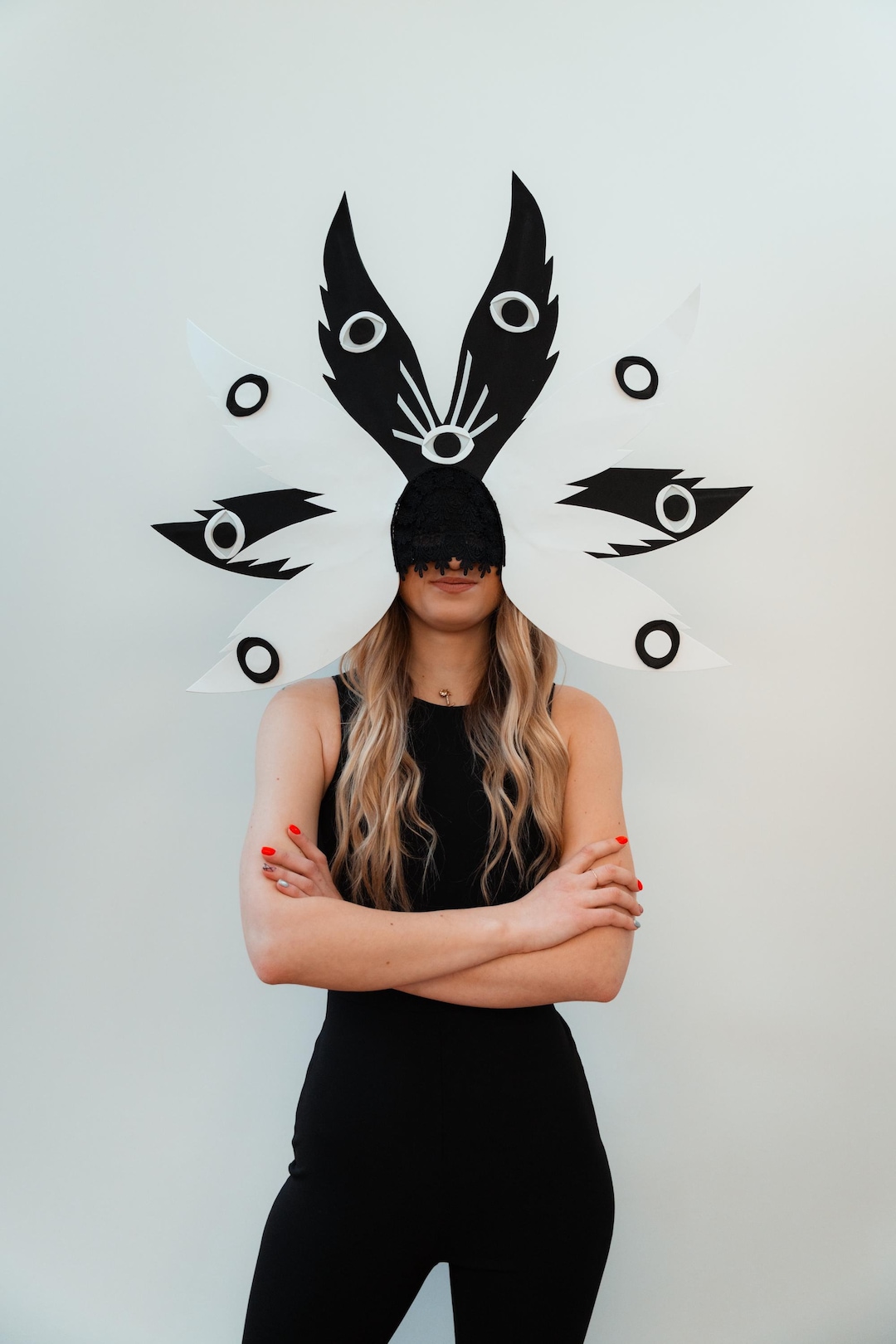 Winged Angel Mask: Lace Seraphim Cosplay Headpiece - Etsy