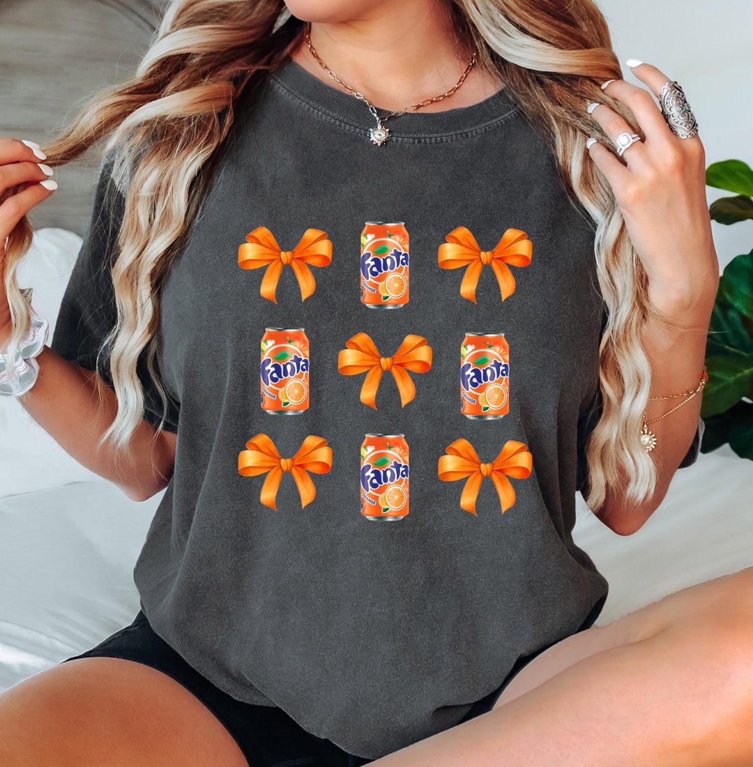 Fanta Shirt, Coquette Fanta Shirt, Soda Lover Bow Sweatshirt, Funny ...