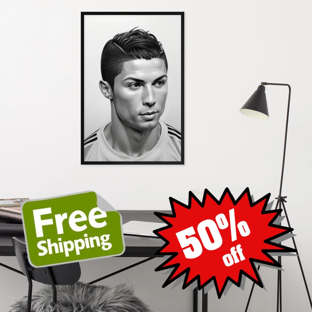 Cristiano Ronaldo Pencil Drawing Realistic Hand-drawn Portrait of ...