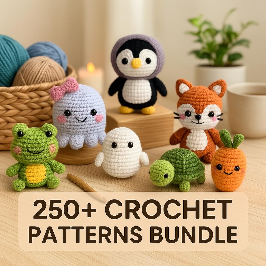 250+ Amigurumi Crochet Patterns: Beginner-friendly Mega Bundle (PDF ...