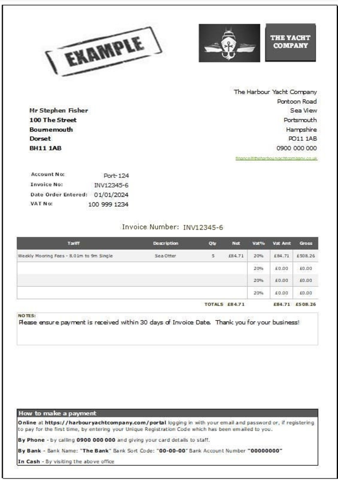 Microsoft Excel Invoice Template Basic User Friendly Small Business Use ...