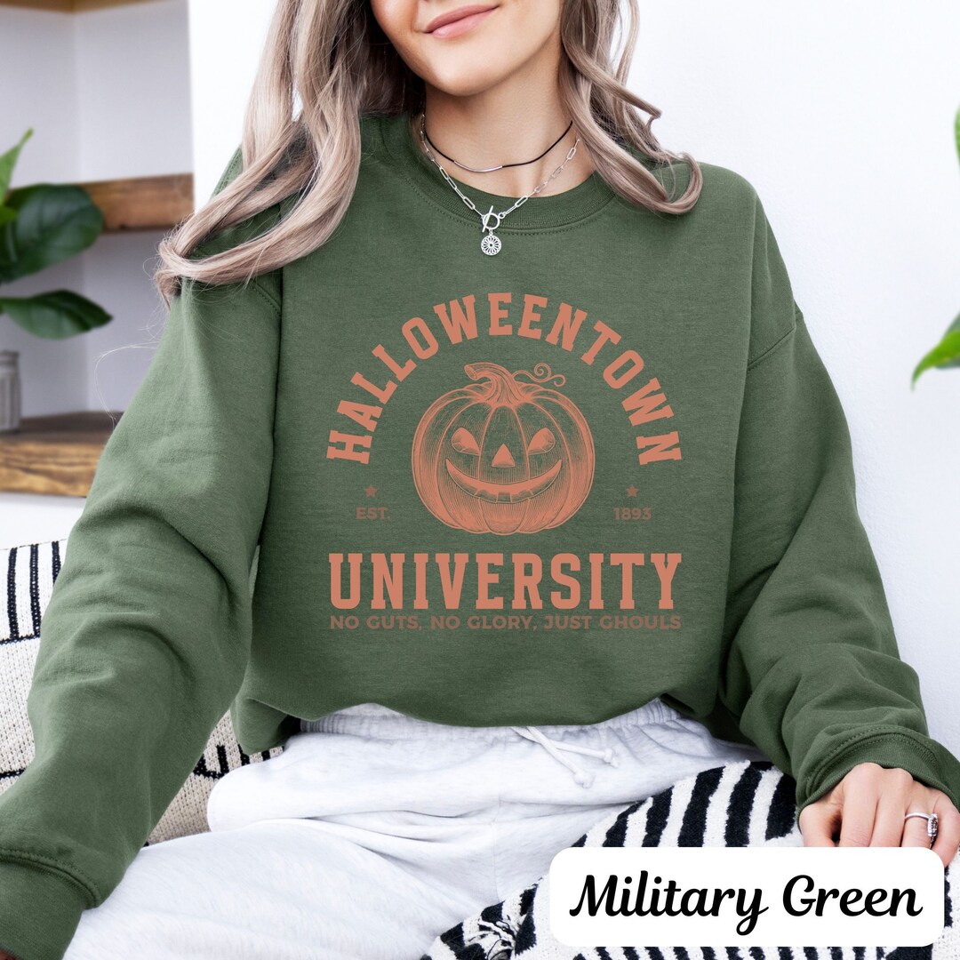 Halloweentown University Sweatshirt, Halloween Pumpkin Sweater, Cozy ...