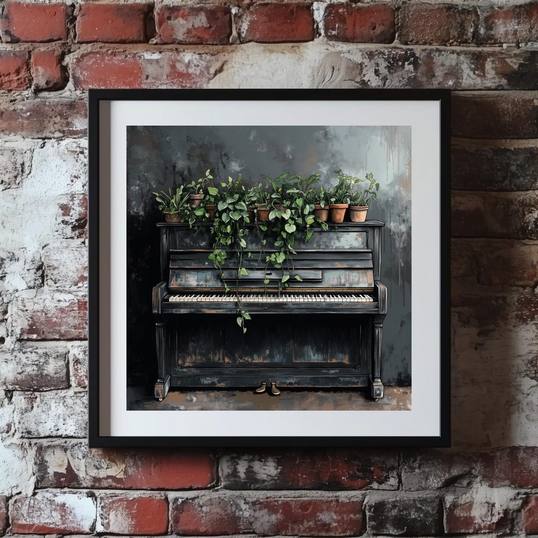 Digital Download - Piano Plant Sketch Room Wall Art - Printable Plant ...