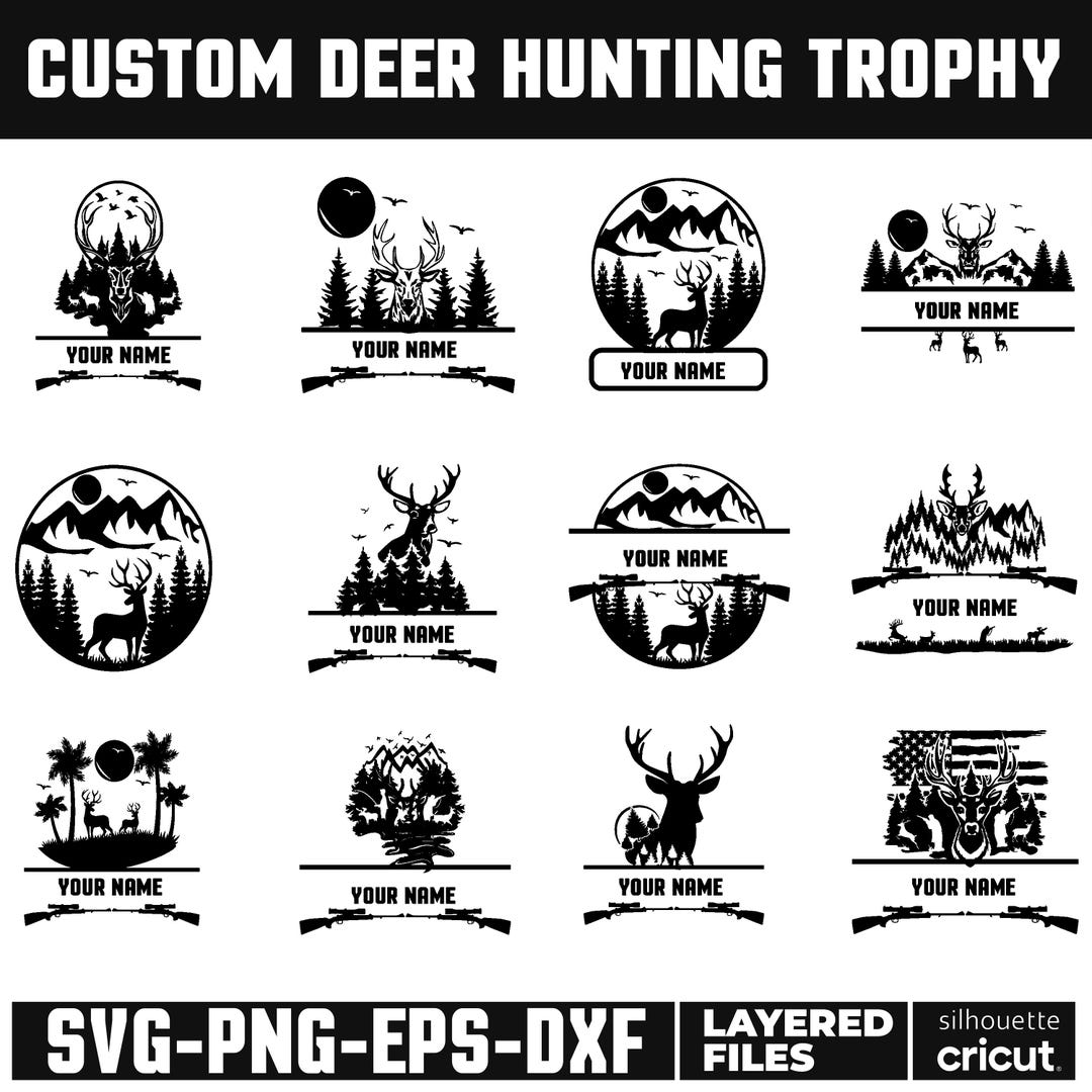 Custom Deer Hunting Frame Svg, Hunting Season Hunting Svg Deer Hunting ...