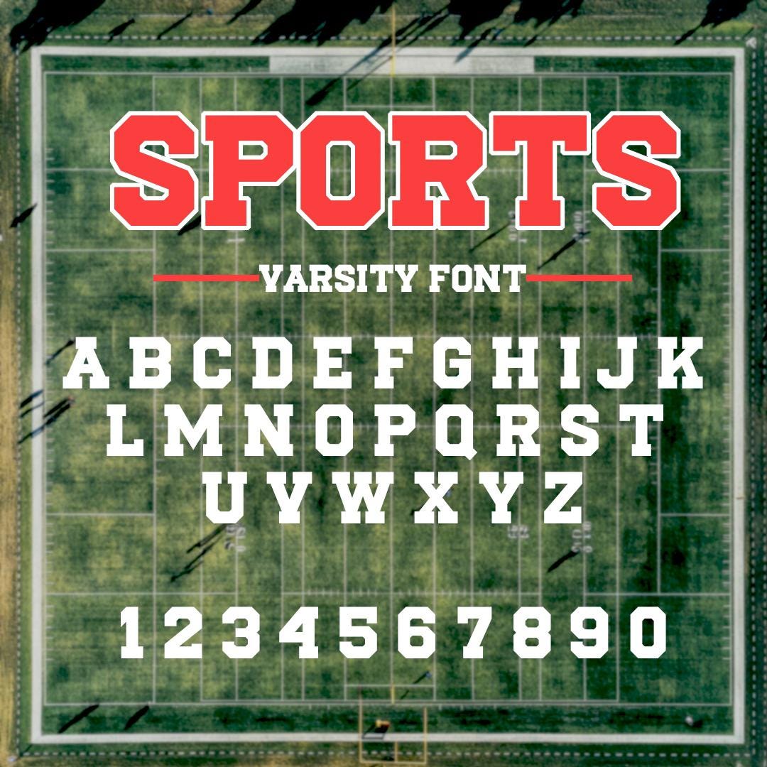 Sports Font Sport Numbers Svg Jersey Number Svg Sport Fonts Bundle ...