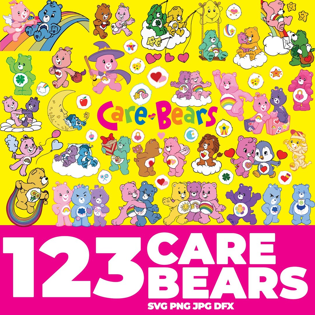 Colorful Bear SVG Designs Carebears Svg Bundle, Care Bears Svg Layered ...