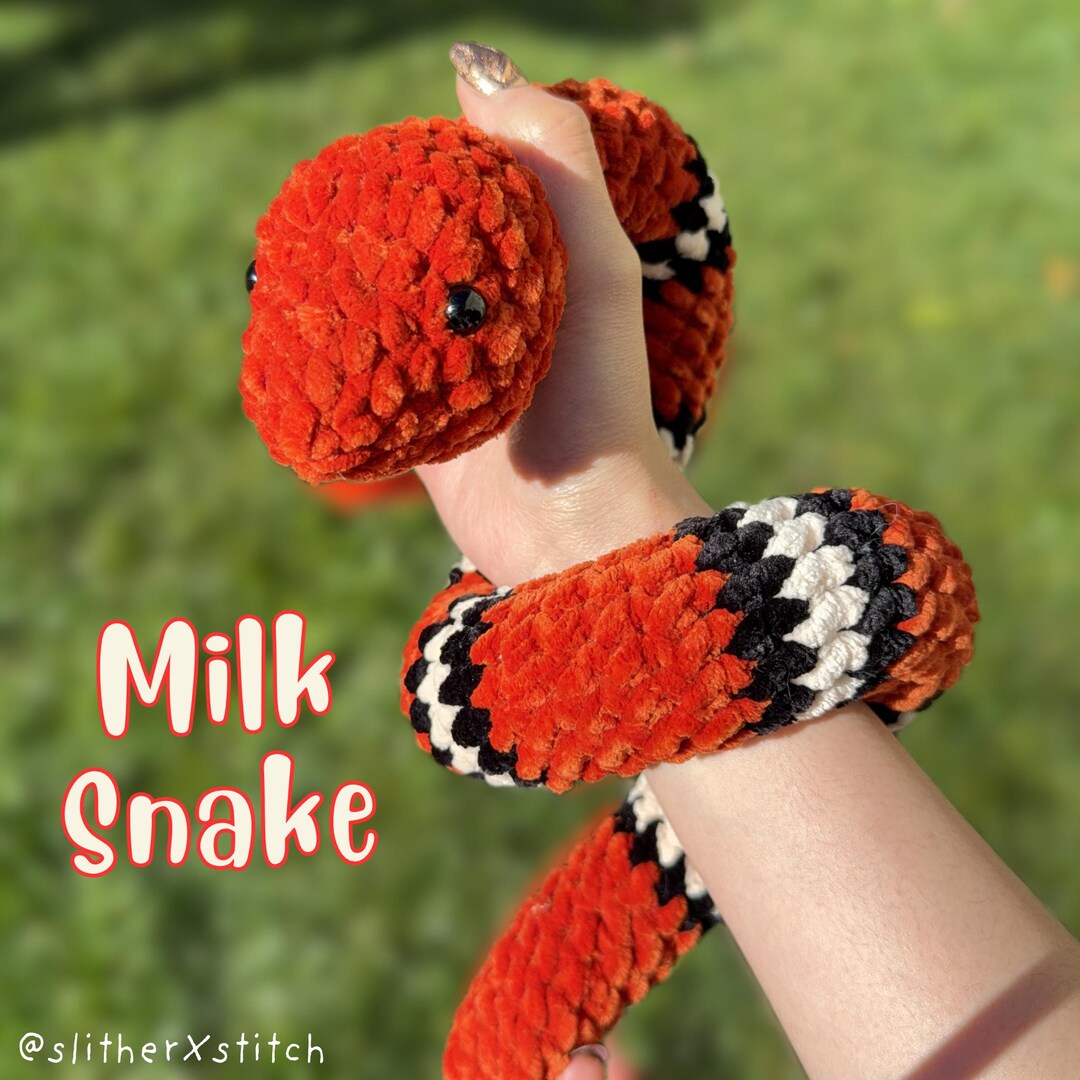 Red Crocheted Snake Plush-crochet Snake Plush - Etsy
