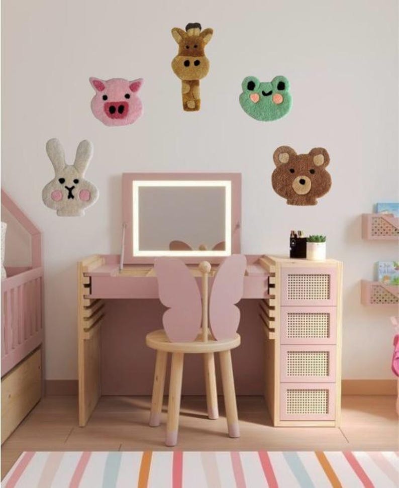 Set of 6 Animals Wall Decor for Kids,wall Hanging Nursery Decoration ...