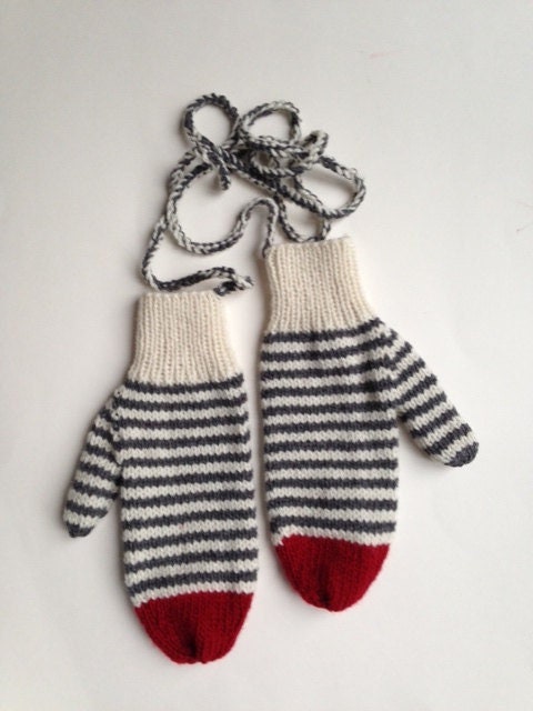 Adult Sock Monkey Mittens on a String/cord | Etsy