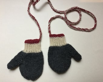 Child Tiger Mittens on a String/cord size 1 - Etsy