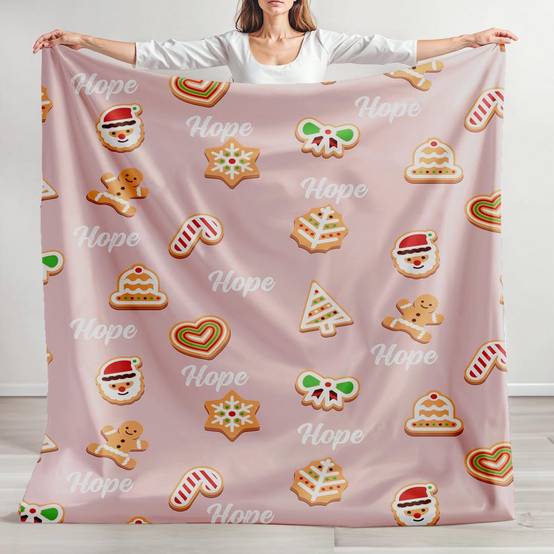 Personalized Gingerbread Christmas Blanket: Minky Cookie Throw - Etsy