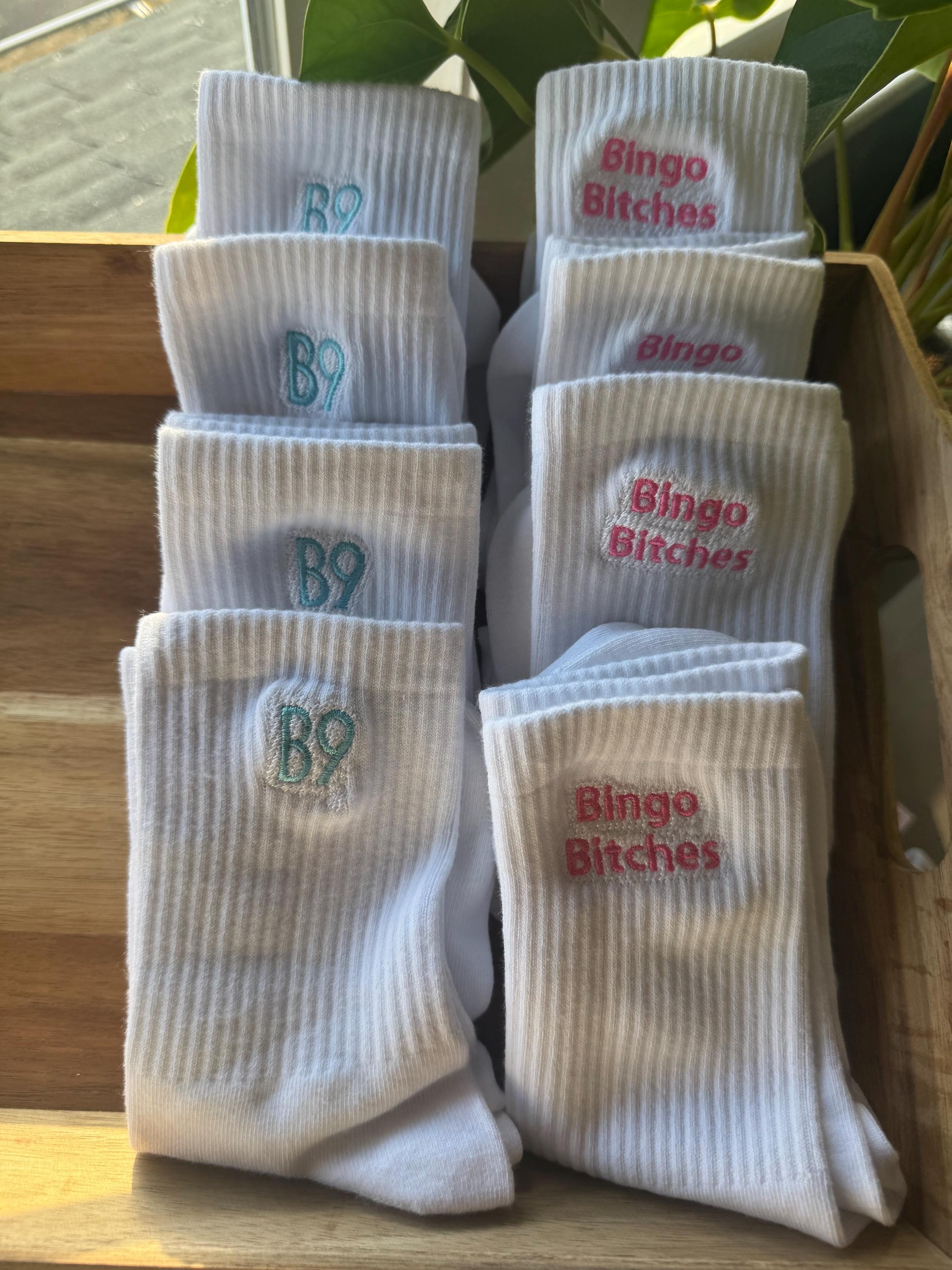 B9 Bingo Embroidered Socks | Funny Bingo Crew Socks- BINGO Lover Gift ...