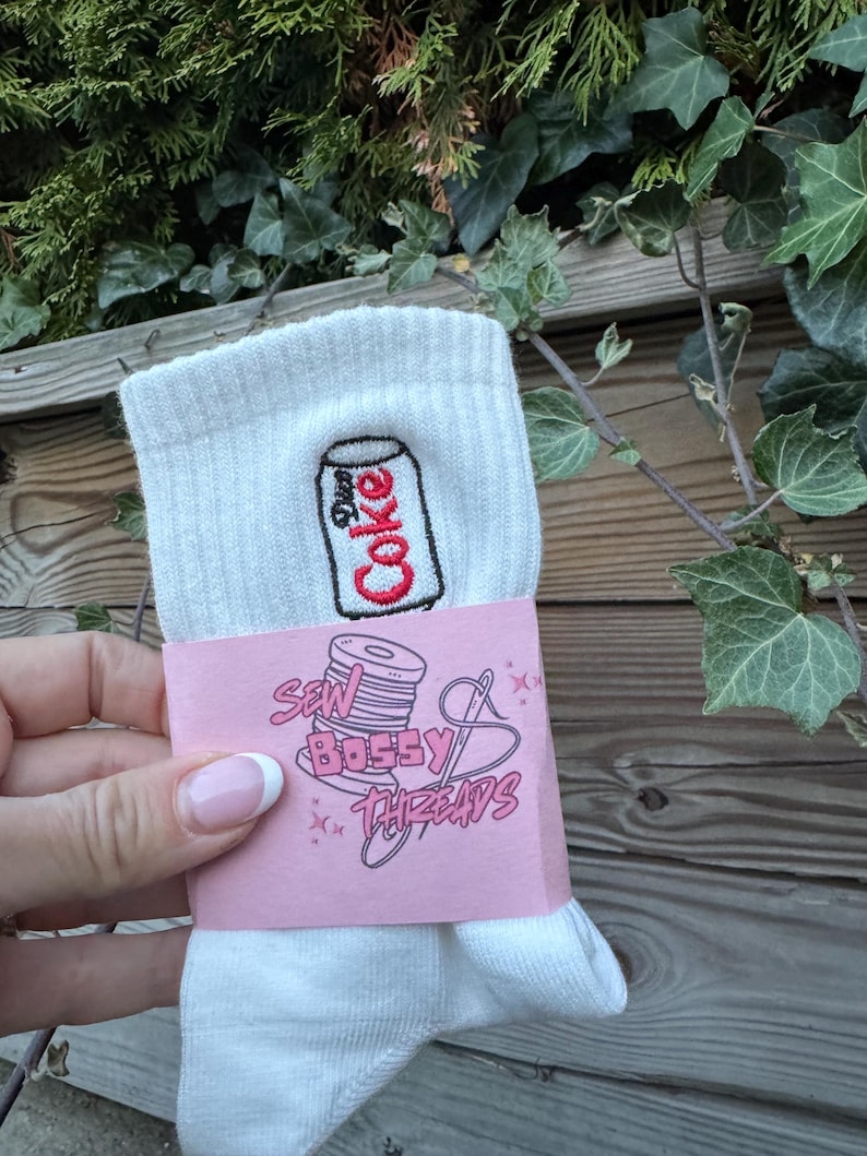 Crew Socks - Diet Coke Embroidered Socks, CHRISTMAS Crew Socks, Secret ...