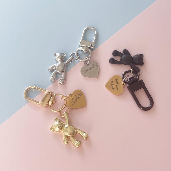 Bear Keychain - Etsy