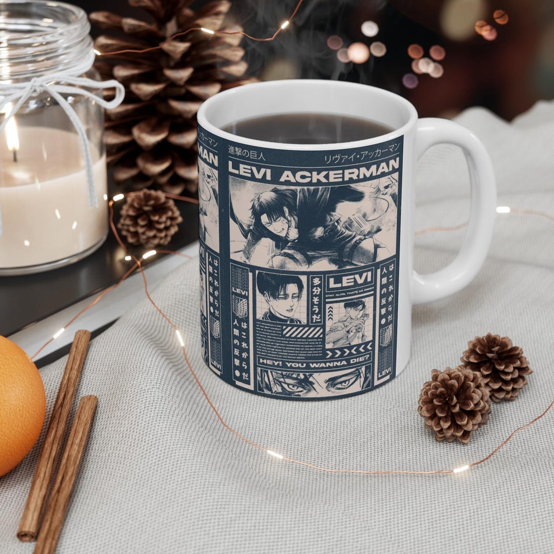 Attack on Titan Levi Ackerman Anime Mug Gift for Her,gift for Him Anime ...