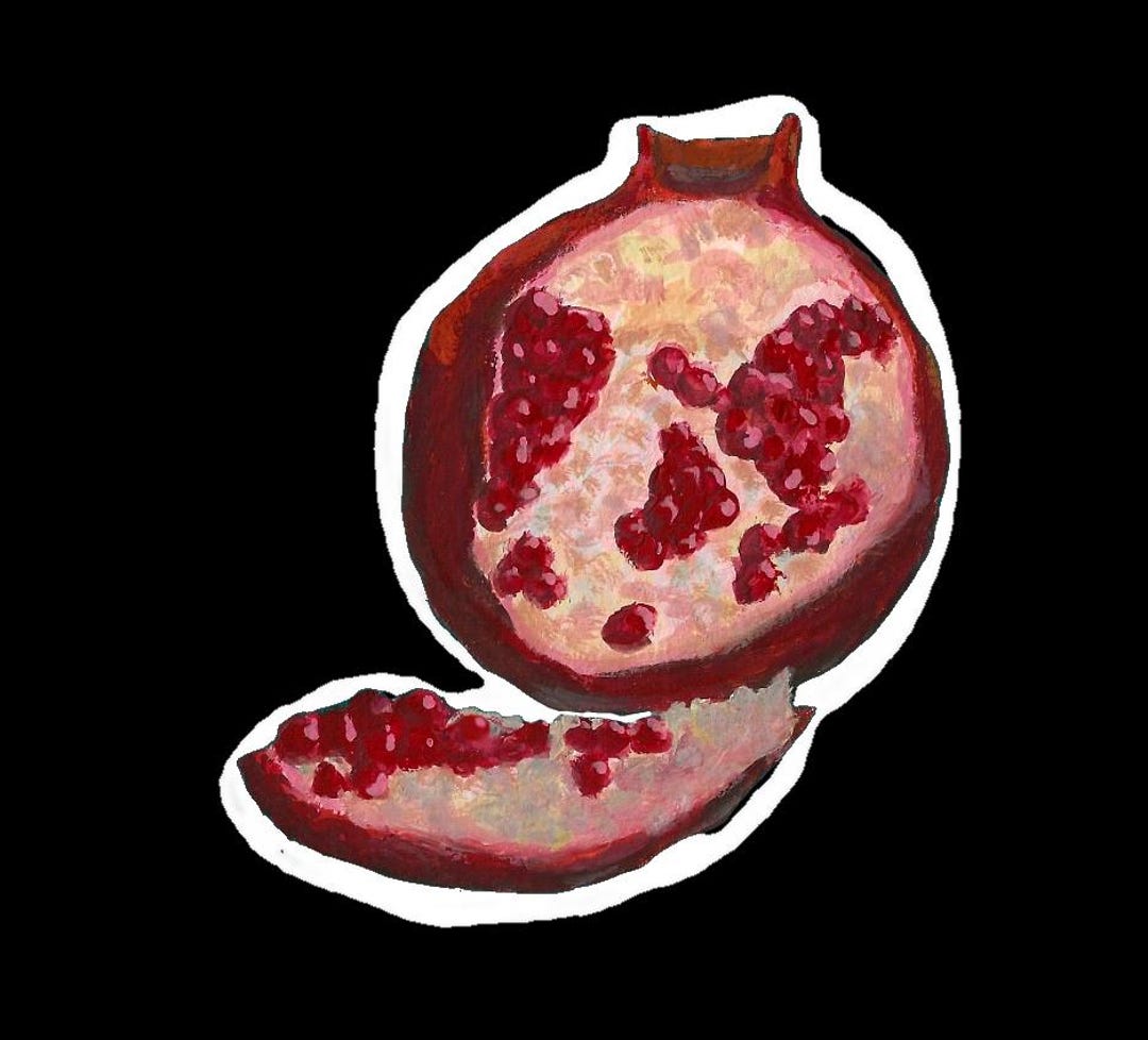 Pomegranate Poetry Stickers - Etsy