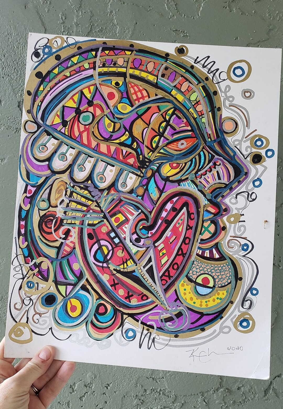 Mindful Abstract Drawing - Original Art by Kim Dean - 11x14 -2020 - Etsy