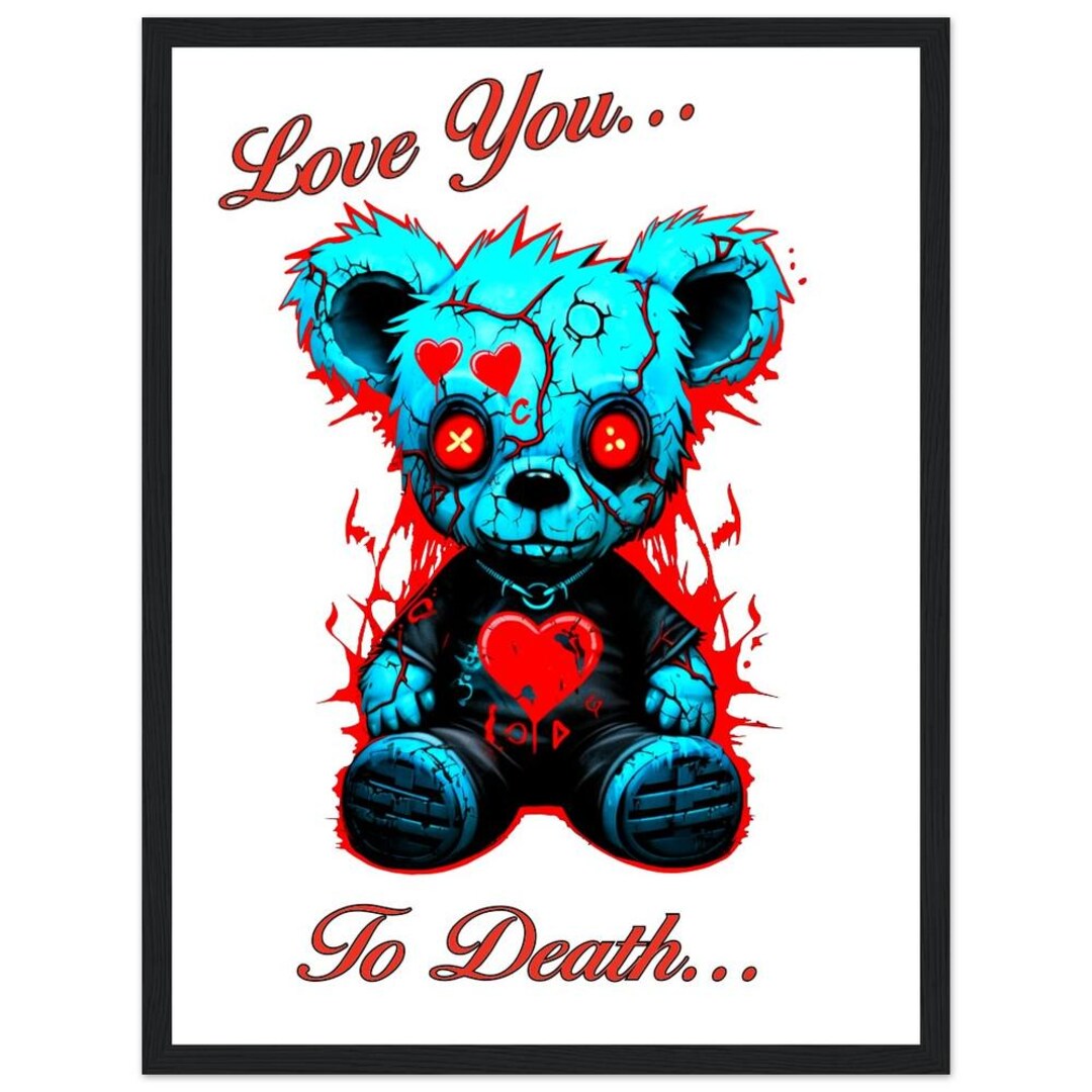 Gothic Love Bear Poster for Teenagers - Etsy