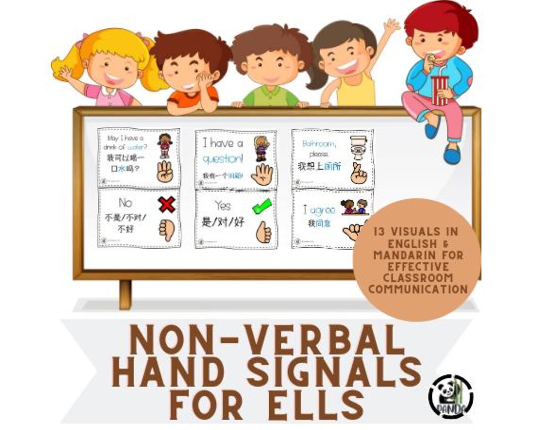 Non-verbal Hand Signal Display Chart - Etsy