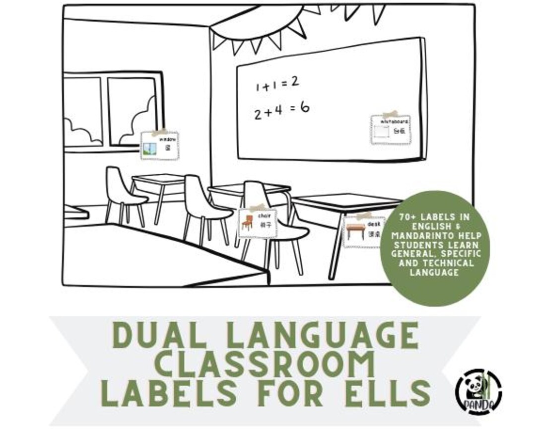 Dual Language Classroom Labels - Etsy