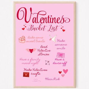 Valentines Gallery Wall, Valentines Bucket List, My Forever and Always ...