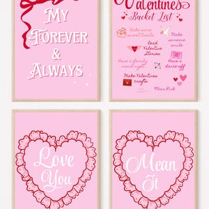 Valentines Gallery Wall, Valentines Bucket List, My Forever and Always ...