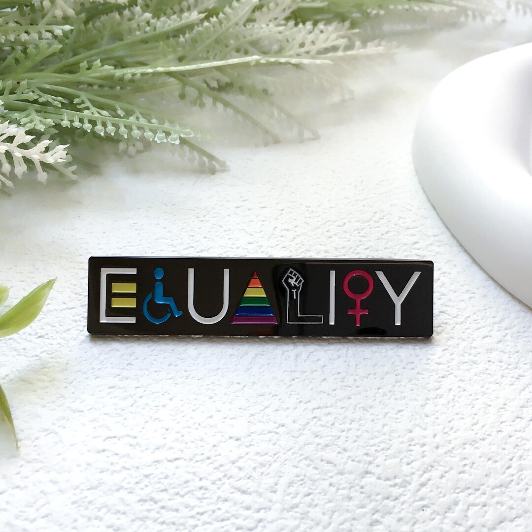 Equality Enamel Pin | Creative Badge Pin | Lapel Pin | Collar Pin ...
