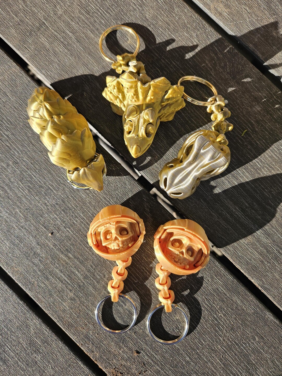 Assorted 3D Printed Flexible Key Chains - Etsy
