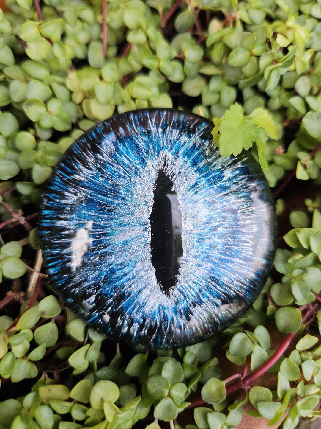 Sparkling Blue Medium Glass Dragon Eye - Etsy
