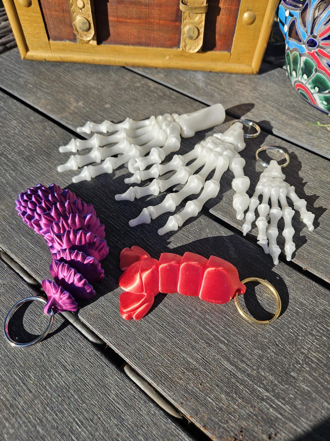 Assorted 3D Printed Flexible Key Chains - Set of 5 - Etsy