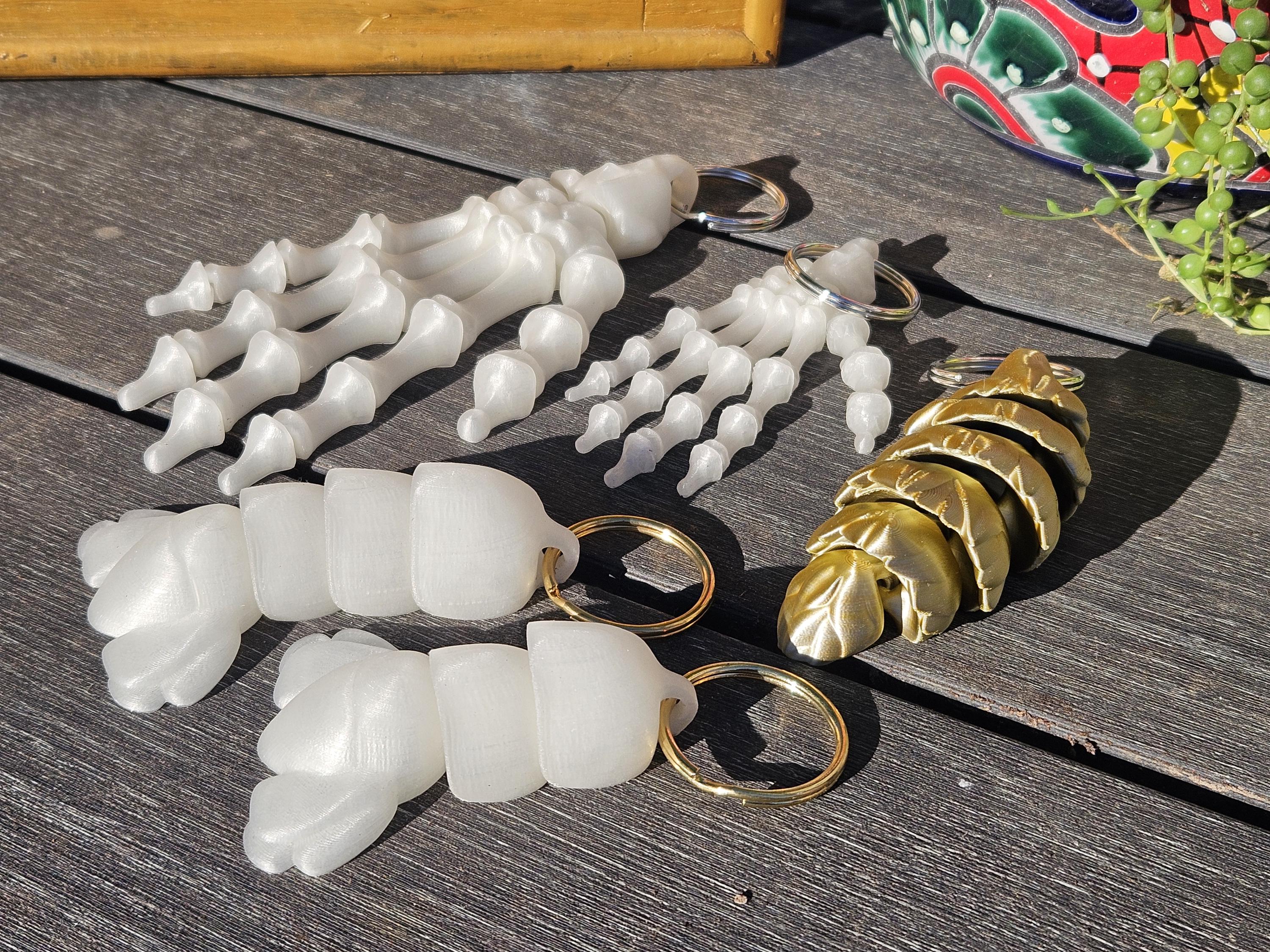 Assorted 3D Printed Flexible Key Chains - Set of 5 - Etsy