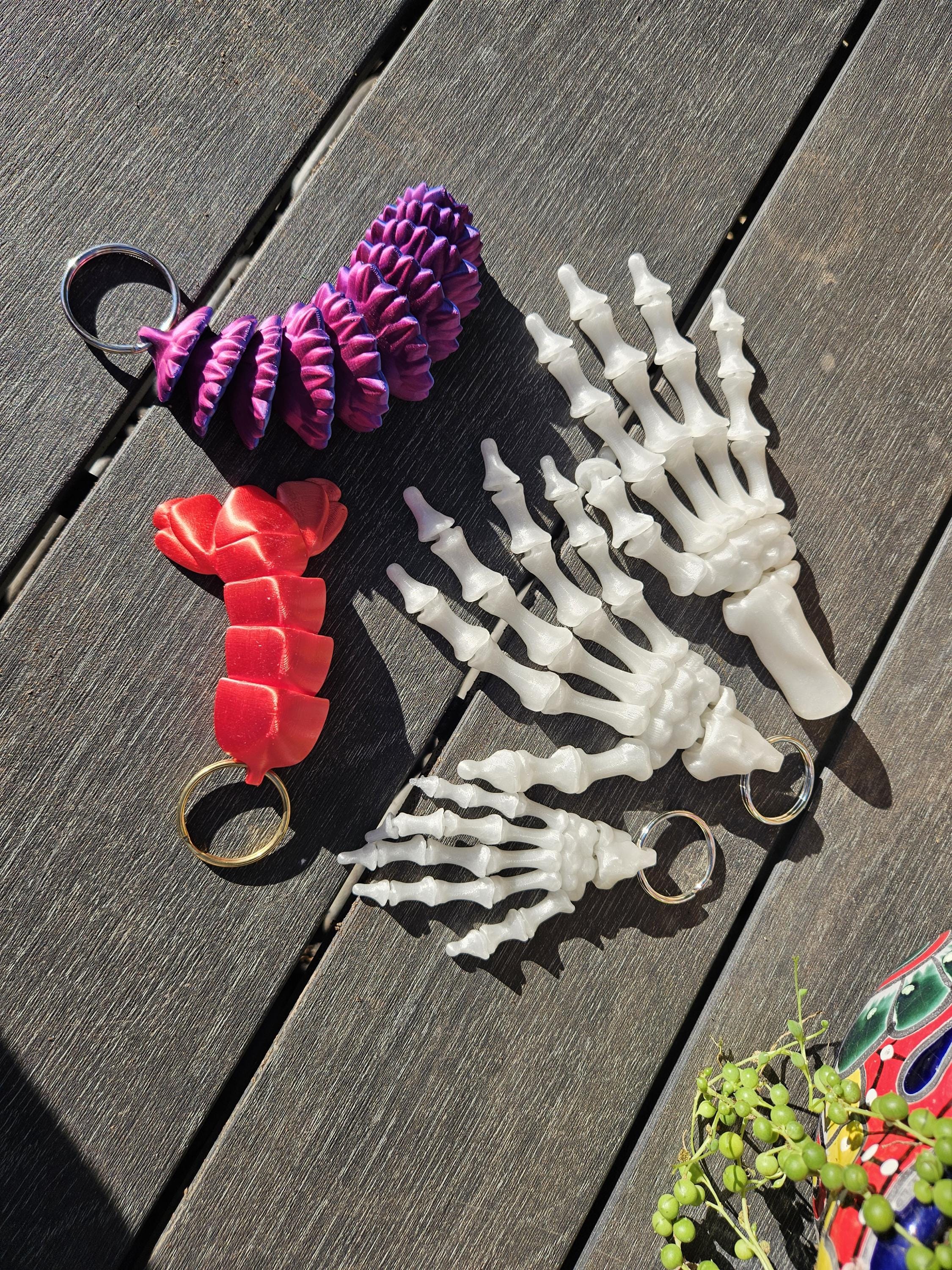 Assorted 3D Printed Flexible Key Chains - Set of 5 - Etsy