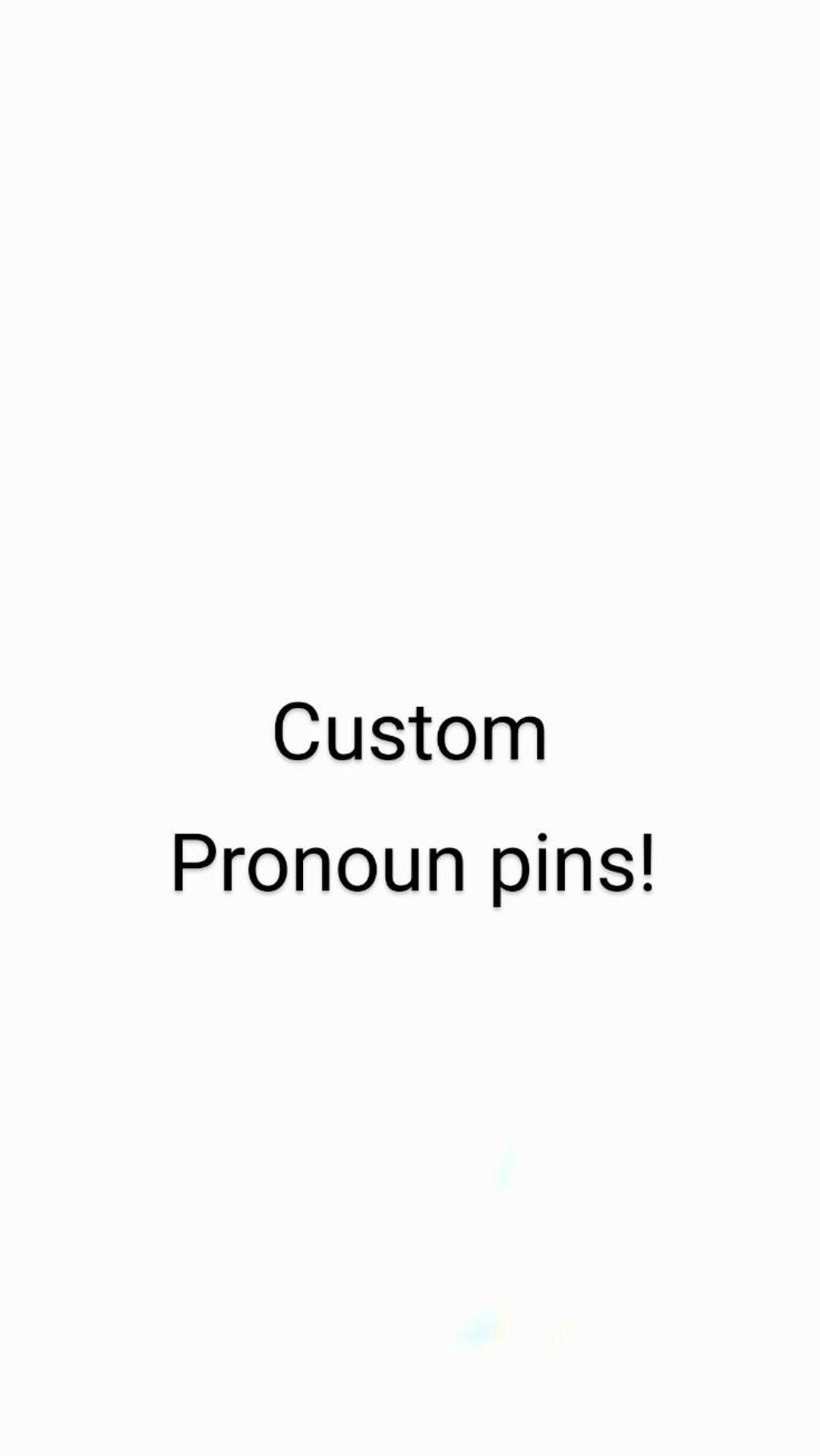 Custom Pronoun Pins - Etsy