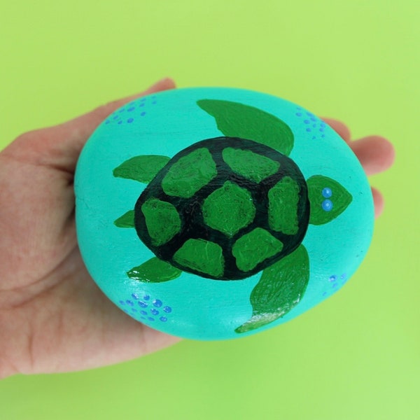 Painted Rock Turtle - Etsy
