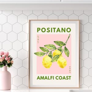 Amalfi Coast Lemon Wall Art Set—positano Citrus Prints, Italian Kitchen ...