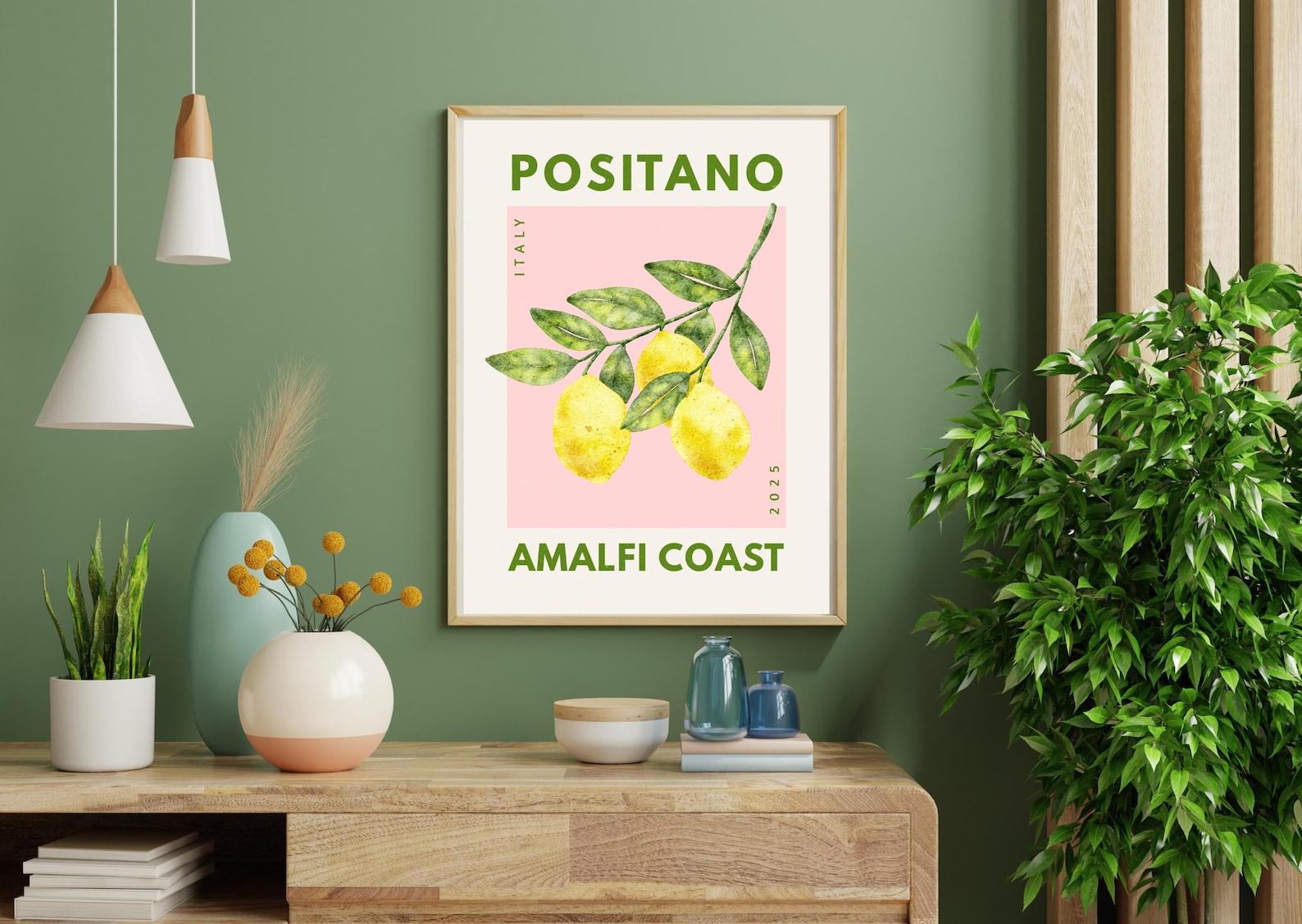 Amalfi Coast Lemon Wall Art Set—positano Citrus Prints, Italian Kitchen ...