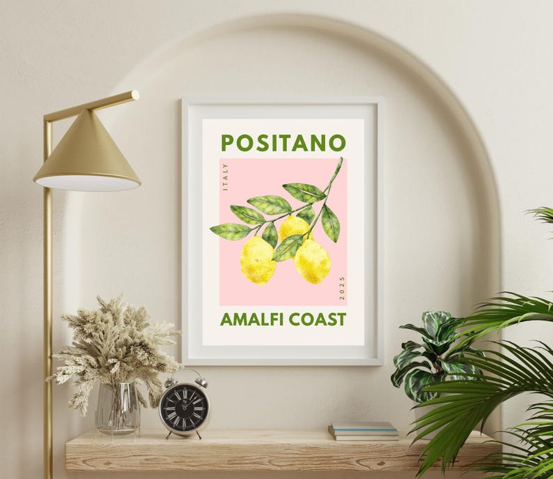 Amalfi Coast Lemon Wall Art Set—positano Citrus Prints, Italian Kitchen ...
