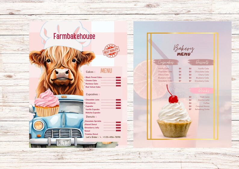 Editable Bakery Branding Template | Pink Aesthetic Bakery Flyer | Canva ...