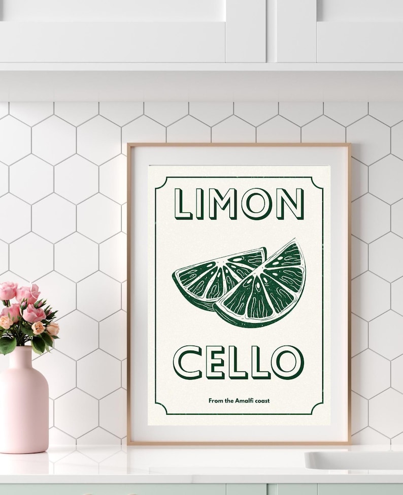 Amalfi Coast Lemon Wall Art Set—positano Citrus Prints, Italian Kitchen ...