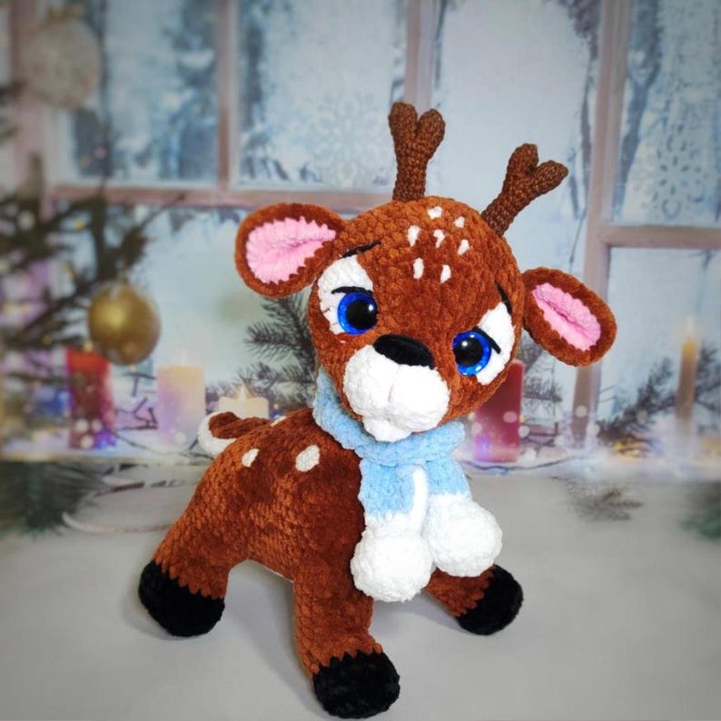 Christmas Reindeer, Crochet Pattern, Deer Amigurumi, Christmas Crochet ...