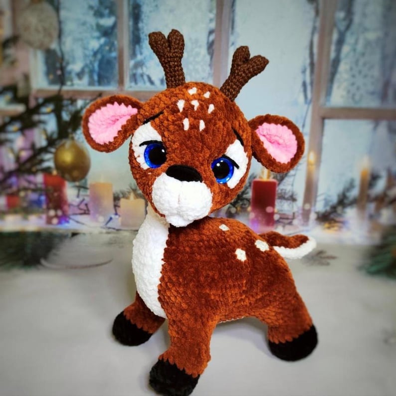 Christmas Reindeer, Crochet Pattern, Deer Amigurumi, Christmas Crochet ...