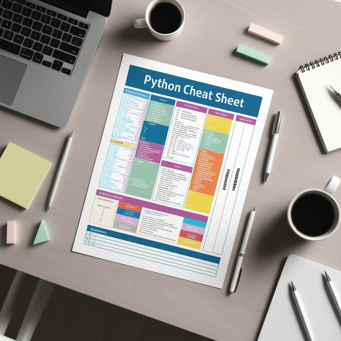 The Ultimate Python PDF Cheat Sheet - Etsy